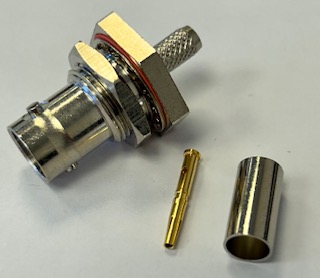 COAX BNC Rear Mount Bulkhead Crimp Jack - 10-254-A3-AH - Component Buddy